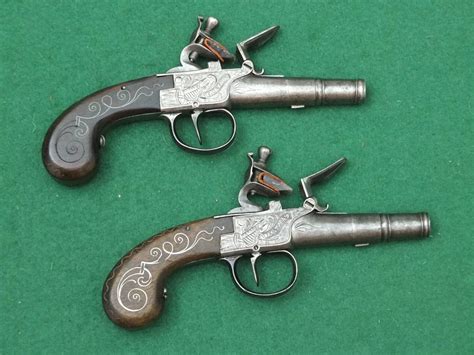 A Very Fine And Rare Cased Set Of Flintlock Duelling Pistols By Twigg