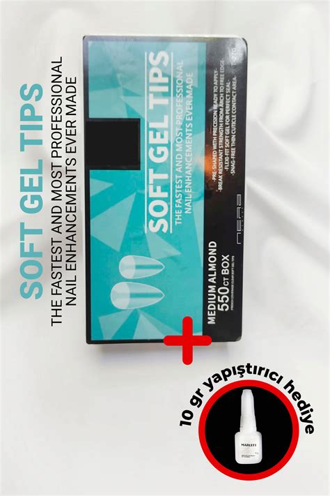 Nera Classy Protez Tırnak Soft Jel Tips 550 Adet Medium Almond Jel