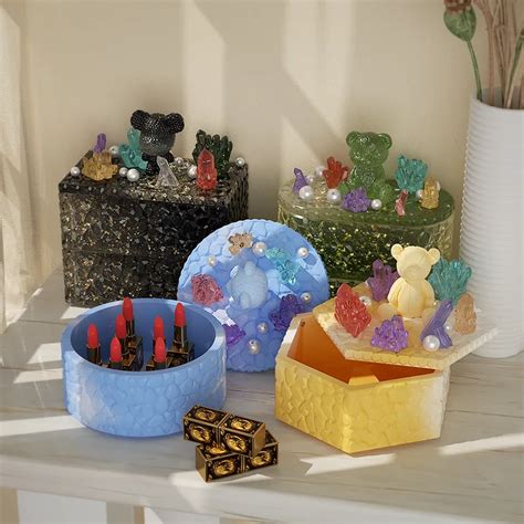 Epoxy Storage Box Grinding Tool Rectangular Oval Six Sides Bricks Pro