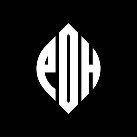 Premium Vector Pdh Circle Letter Logo Design With Circle And Ellipse