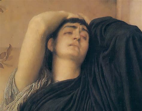 Electra At The Tomb Of Agamemnon Frederic Leighton Fine Art Print