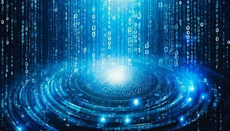 premium photo binary numbers futuristic holographic abstract background