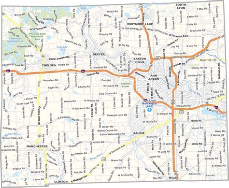Wayne County Map Michigan Us County Maps