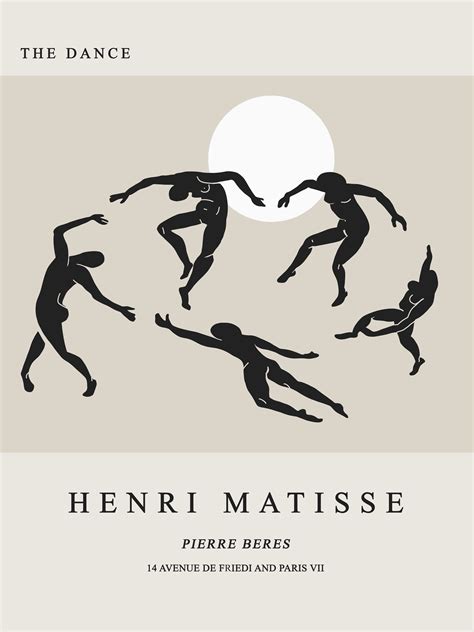 Modern Minimalist Henri Matisse The Dance Printable Wall Art Matisse Digital Print Mid Century