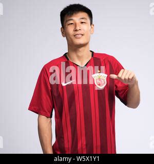 Portrait Of Chinese Soccer Player Wu Lei Of Shanghai Sipg Fc For The