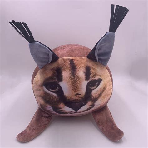 Buy New Big Floppa Plush Plush Simulation Printing Caracal Pillow Cat