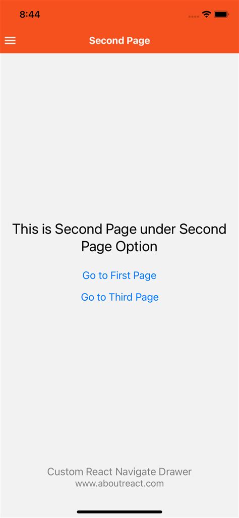 Custom React Navigation Drawer Sidebar With Image Icon In Menu