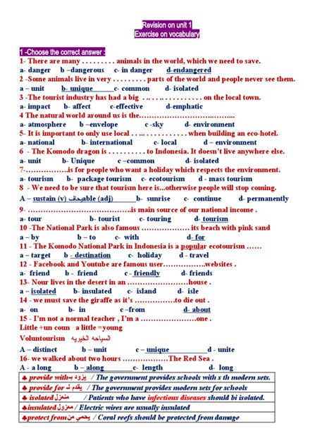 Revision On Unit 12 First Secondry Hello Download Free Pdf Tourism