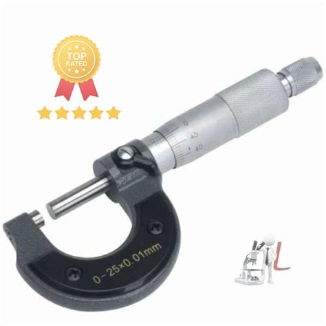 Screw Gauge Micrometer 0 25mm By Labpro Precision Measurement Tool