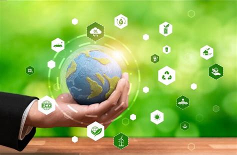 Premium Photo Businessman Holding Earth With Eco Friendly Icon Design