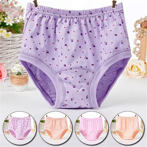 Middle Aged And Elderly Women Panty Underwear Female Breathable Cotton