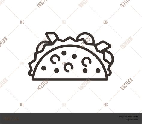 Taco Icon Template Vector And Photo Free Trial Bigstock