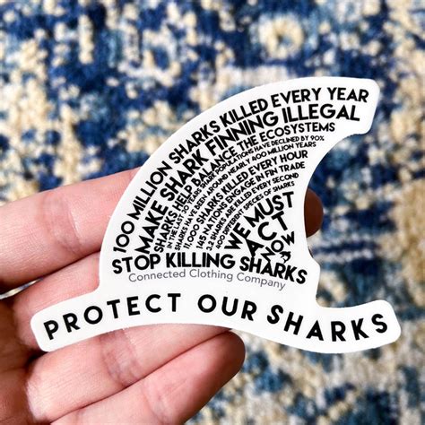 Protect Our Sharks Sticker ⎮ Save The Sharks ⎮ Ocean Conservation Decal