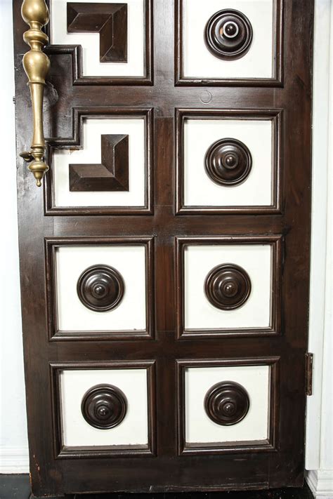 1930s Hollywood Regency Double Faced Coffered Doors At 1stdibs