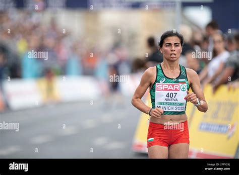 Marinela Nineva Participating In The Marathon Of The European Athletics