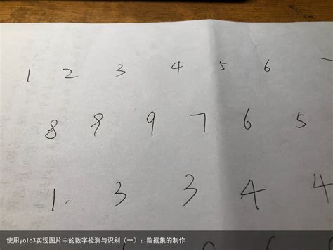 使用yolo3实现图片中的数字检测与识别（一）：数据集的制作 云恒制造