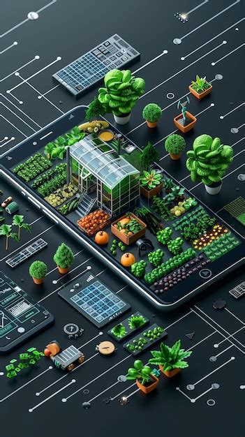 Premium Photo Smart Farming Technology Using Mobile Application