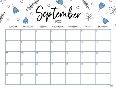 September 2025 Printable Calendar