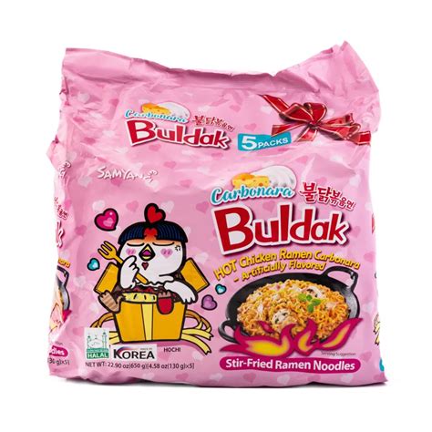 Samyang Buldak Ramen Carbonara Hot Chicken Flavor 5pk 229 Oz Spicy