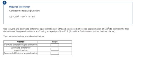 Answered Required Information Consider The… Bartleby