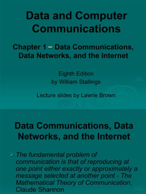 Data Communications Data Networking And The Internet Pdf Computer