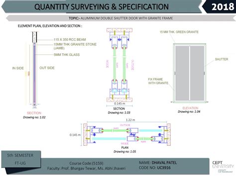 Double Shutter Aluminium Door With Granite Frame Cept Portfolio