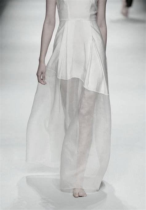 Diaphanous Clothes White Organza Summer Evening Dress Sheer Dress