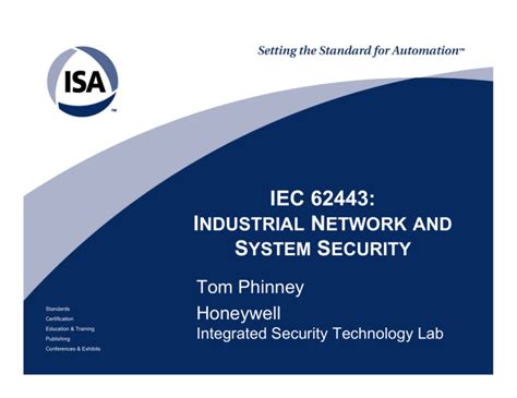 IEC Industrial Network System Security Presentation