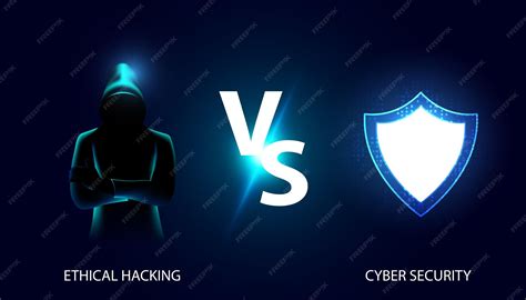Premium Vector Abstract Mesh Hacker And Shield Cybersecurity Concept