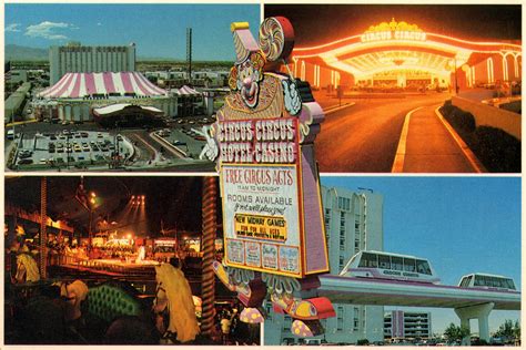 Vintage Chrome Postcards Circus Circus