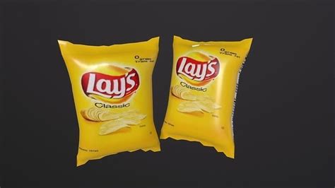 3d Model Chips Packaging Lays 3d Model Vr Ar Low Poly Cgtrader