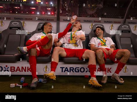 Berlin Germany 3rd Jun 2023 Yussuf Poulsen Rbl Marcel Halstenberg Rbl Dominik