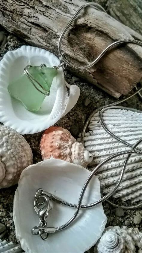 Authentic Handcrafted Beach Glass Jewelry Hand Wrapped With Genuine