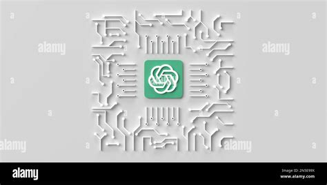 Openai Logo On White Geometric Cpu Background Copy Space 3d Rendering