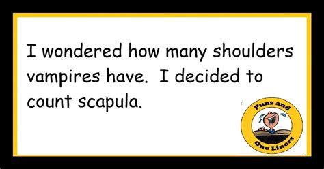 Shoulder Jokes Puns And One Liners