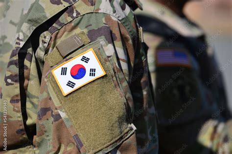 Taegeukgi South Korea Flag Attached To The Katusa Us Army Military