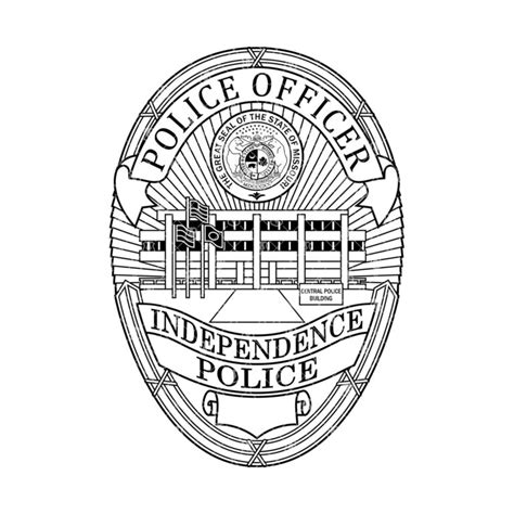 Independence Missouri Police Officer Badge Svg Vector Files Vector911