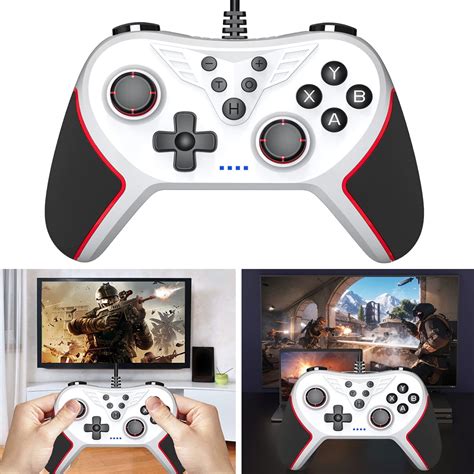 Husxh Usb Wired Gamepad Controller 2m Cable Gamepad Joystick With Vibration Wired Game