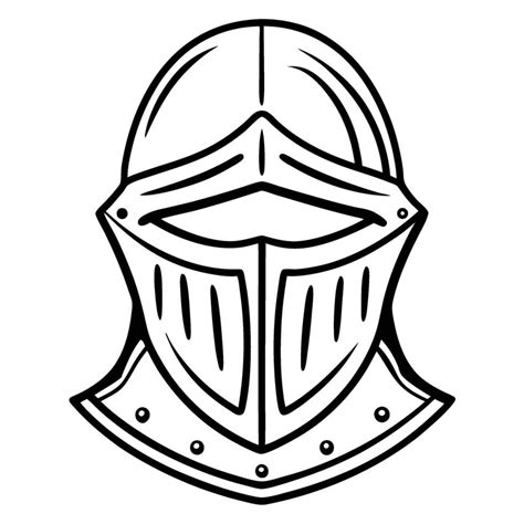 Knight Head Armor Drawing