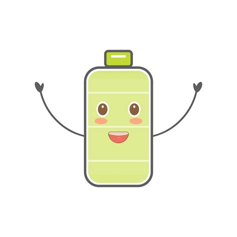 Happy Character Battery Mascot Vector Cartoon Character Illustration 24669268 Vector Art At