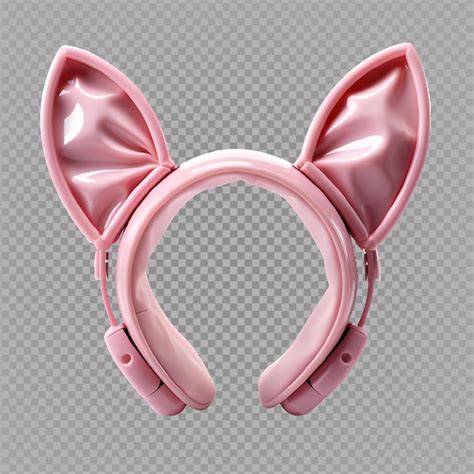 Premium Psd Pink Headband With Cute Cat Ears Cute Bunny Ear Headband