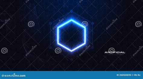 Abstract Futuristic Artificial Intelligence Technology Background Stock