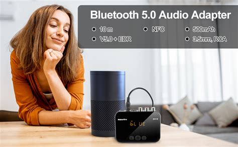 Bluetooth Audio Adapter Transmitter Receiver Makerhawk Bluetooth 5 0 Receiver 2 In