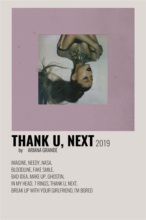 Stylish Thank U Next 2019 Album Poster Polaroid For Music Lovers