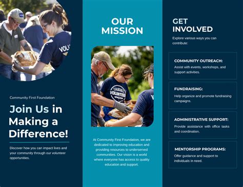 Volunteer Brochure Template Design