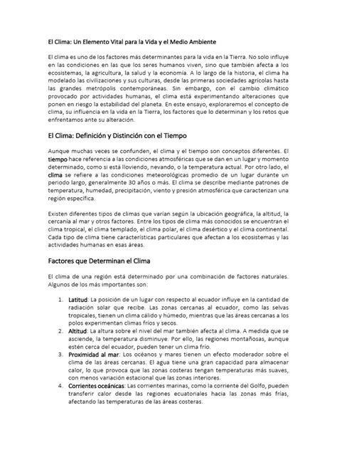 El Clima Pdf Clima Herida