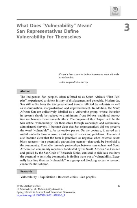 Pdf What Does “vulnerability” Mean San Representatives Define