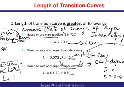 42 Transition Curves Ii Shift And Vertical Curves 8 May Length Of