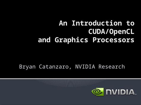 pptx an introduction to cuda opencl and graphics processors dokumen