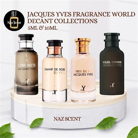 Jacques Yves Fragrance World Decant Collections Roses De Mai Champ De Roses Soleil Dombre